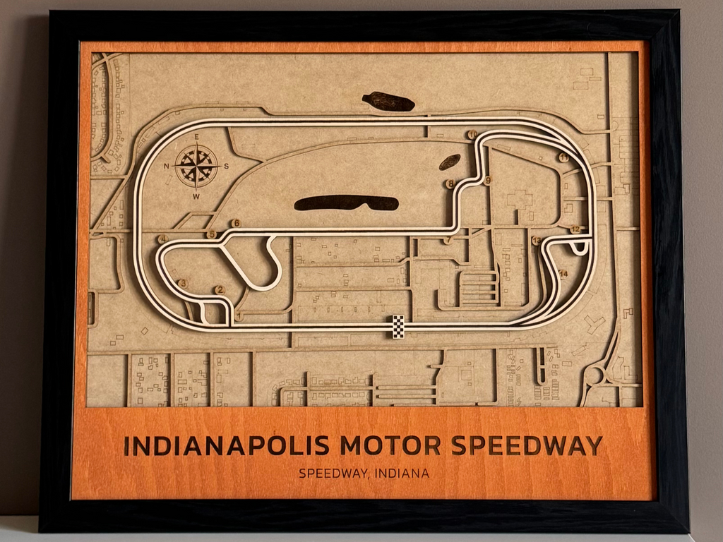 Indianapolis Motor Speedway 3D Wood Track Map – Map store